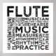 Flute Typography Poster | Zazzle