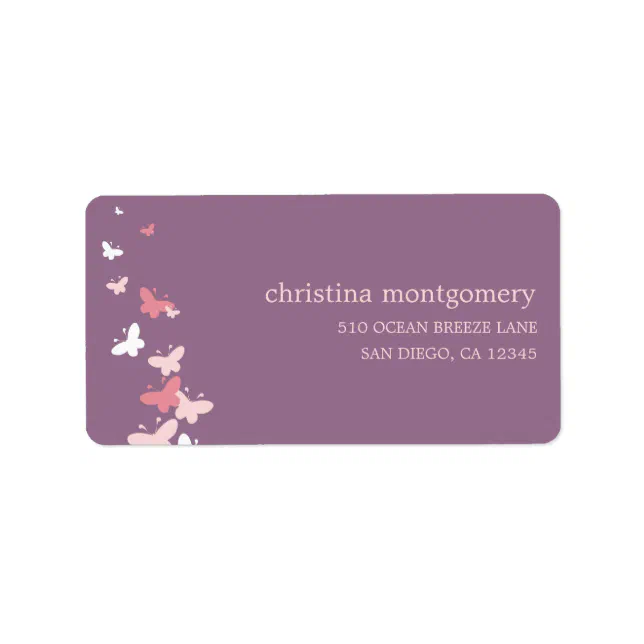 Fluttering Butterflies Address Labels | Zazzle