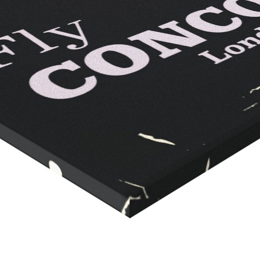Fly Concorde vintage style travel poster Canvas Print | Zazzle