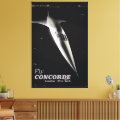 Fly Concorde vintage style travel poster Canvas Print | Zazzle