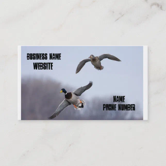 Fly Ducks Business Card | Zazzle