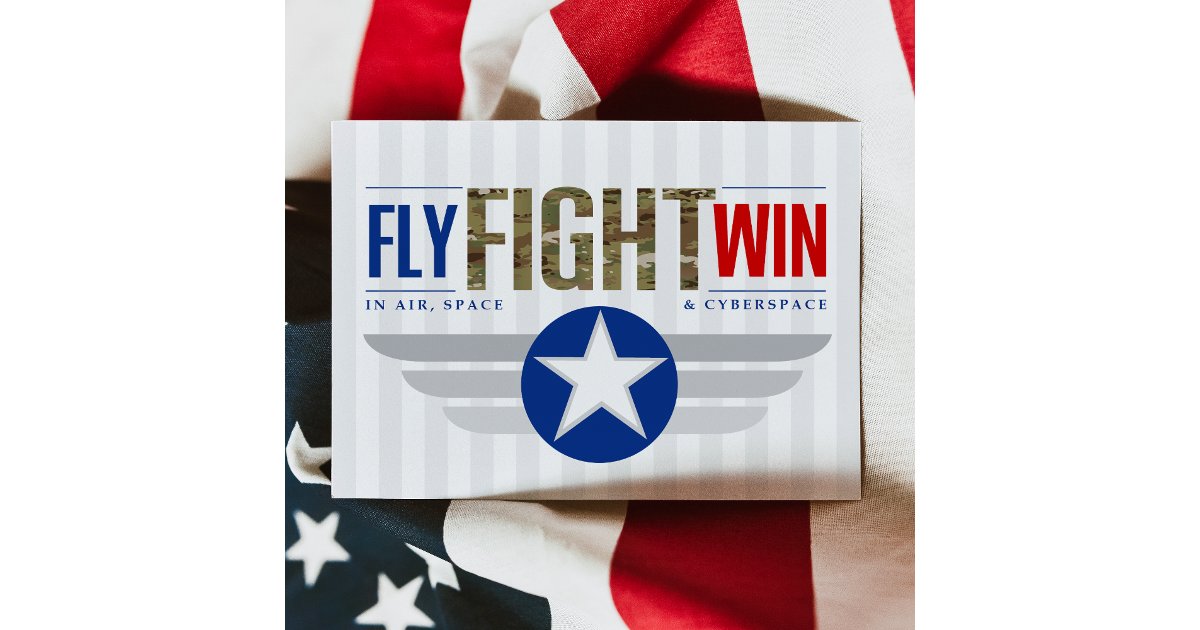 Fly Fight Win Air Force Basic Military Training Card | Zazzle