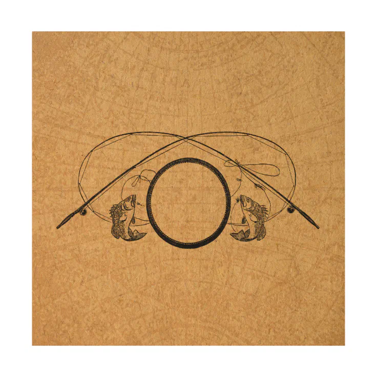 Fly Fishing Antique FIshing Rods Art Illustration | Zazzle