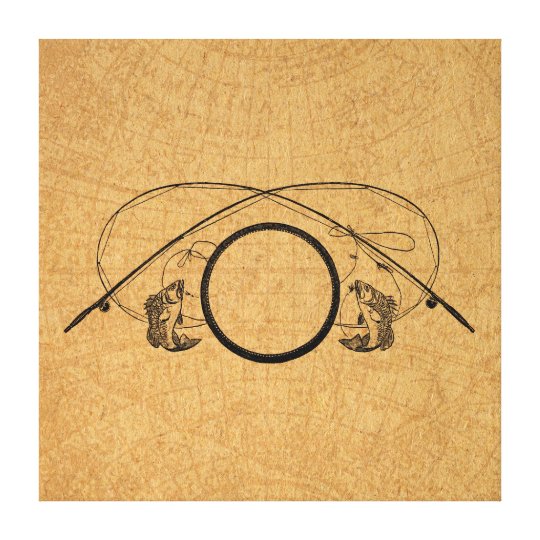 Fly Fishing Antique FIshing Rods Art Illustration Canvas Print | Zazzle.com