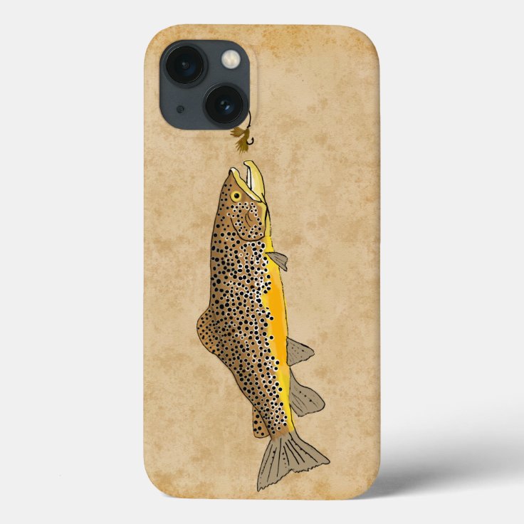 Fly Fishing Brown Trout Case-Mate iPhone Case | Zazzle