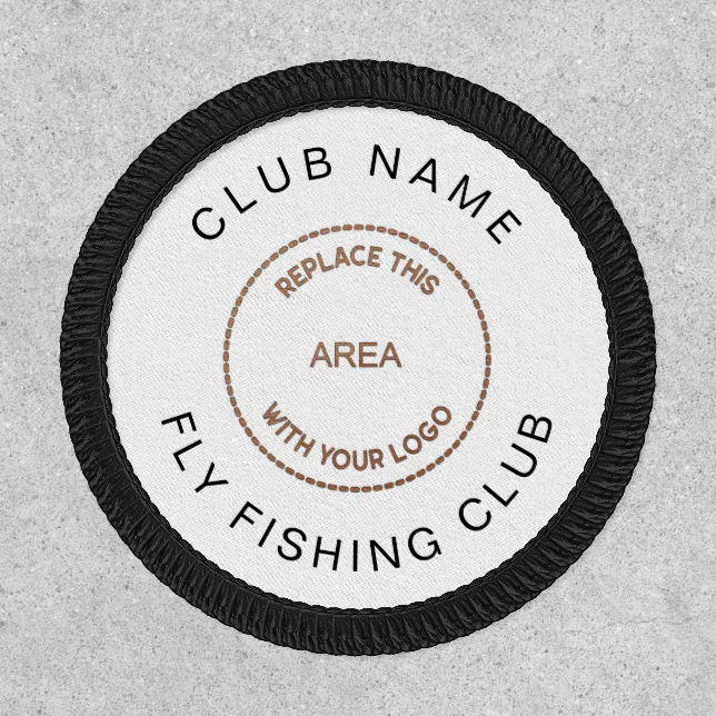 Fly Fishing Club Logo Name Fully Customisable Patch | Zazzle