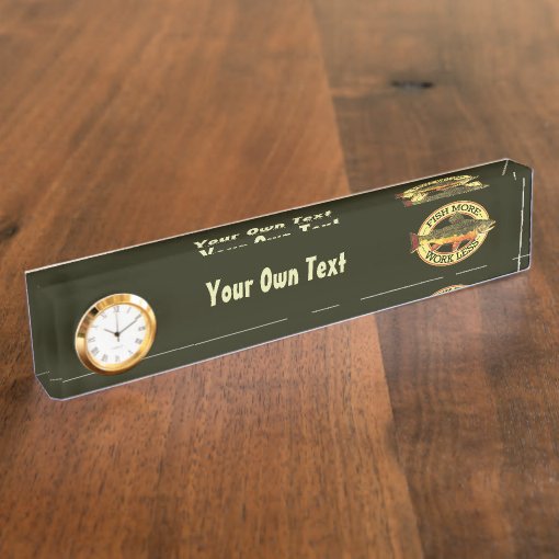 Fly Fishing Desk Name Plate | Zazzle