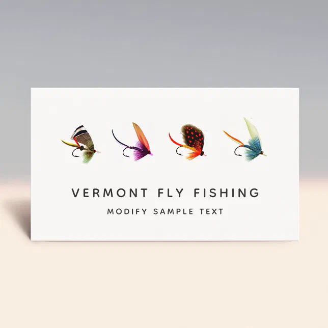 Fly Fishing Flies, Professional Fisherman Business Card | Zazzle