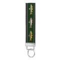 Fly Fishing for Trout - Fisherman's Angler's Wrist Keychain | Zazzle