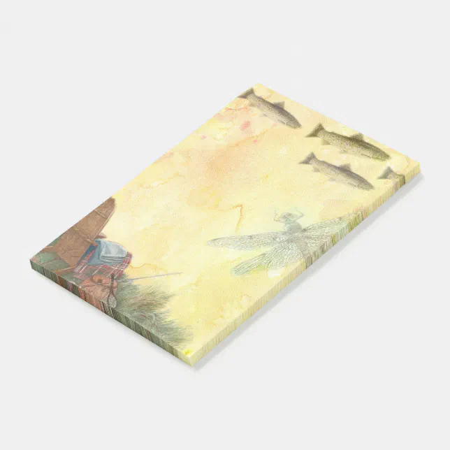 Fly Fishing Illustrated Trout Post-it Notes | Zazzle