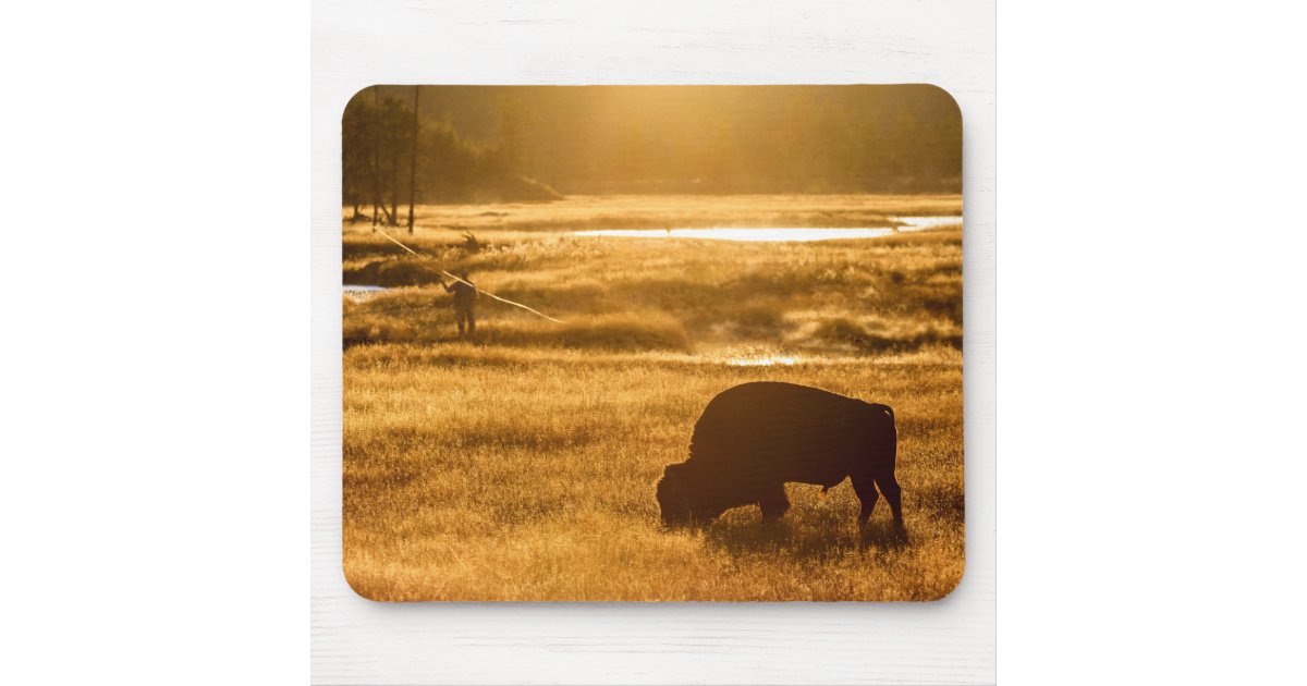 Fly fishing in Yellowstone Mouse Pad | Zazzle