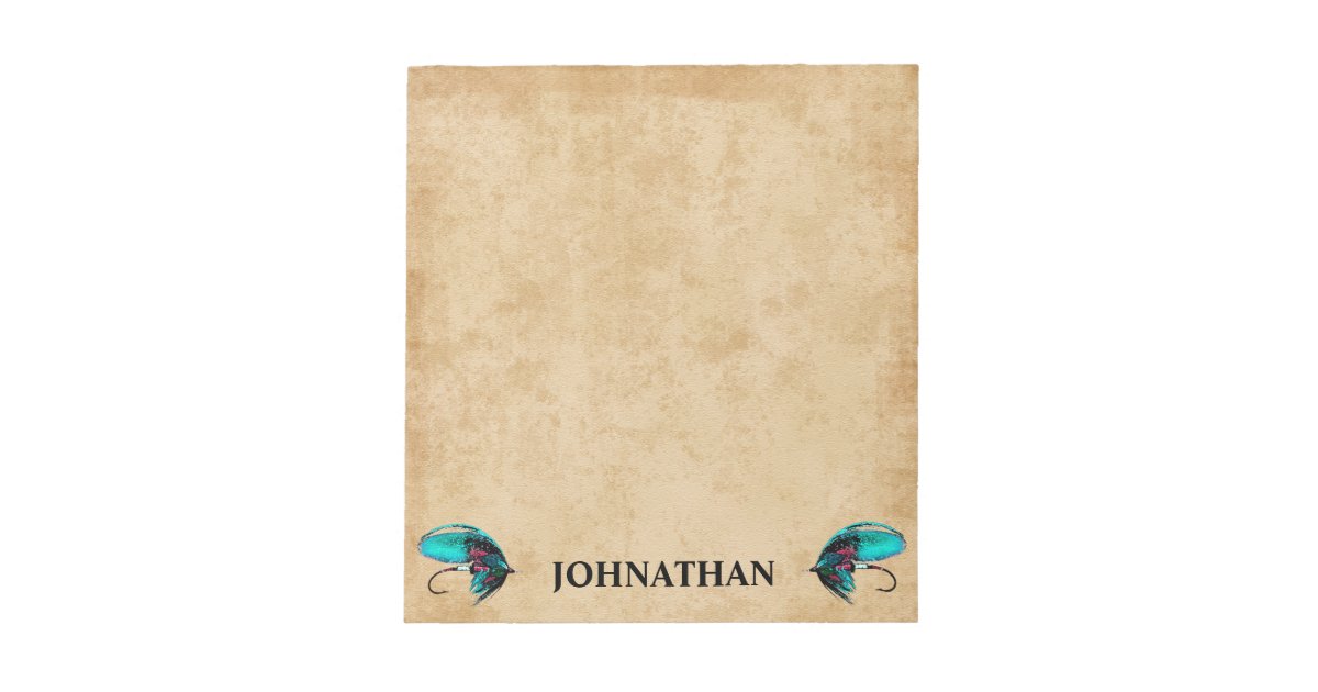 Fly Fishing Lure Notepad | Zazzle