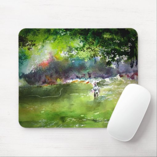 FLY FISHING MOUSEPAD | Zazzle