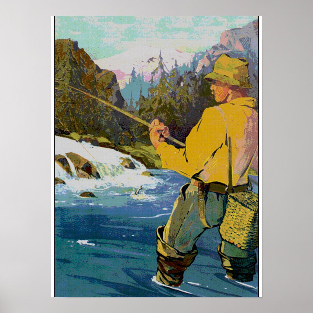 fly fishing poster | Zazzle