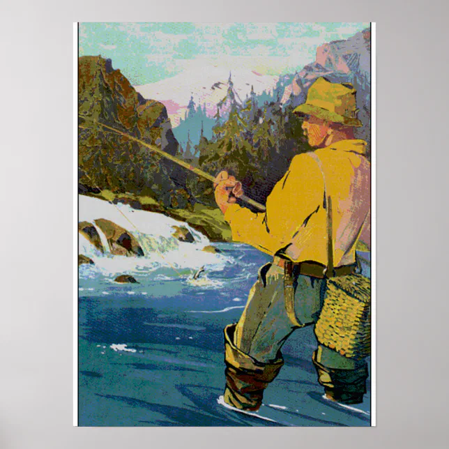 fly fishing poster | Zazzle