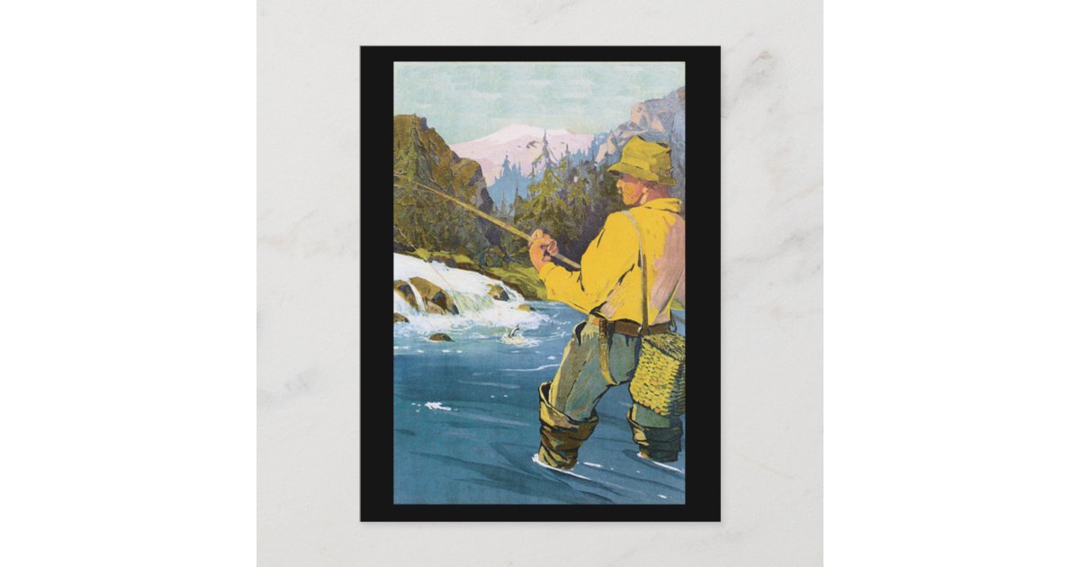 fly fishing Pstcard Postcard | Zazzle