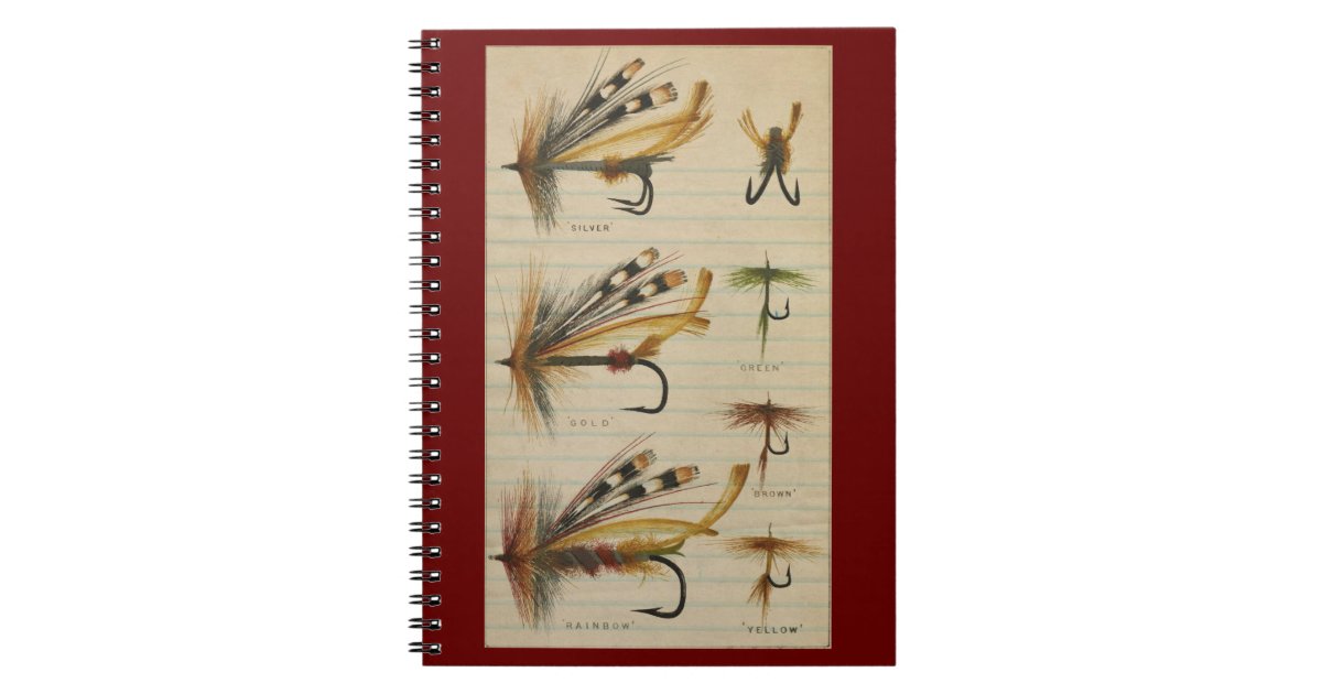 Fly Fishing Tackle Flies Spiral Photo Notebook | Zazzle