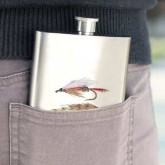 FLY FISHING THEME FLASK | Zazzle
