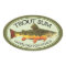 Fly Fishing Trout Bum Oval Sticker | Zazzle