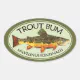 Fly Fishing Trout Bum Oval Sticker | Zazzle