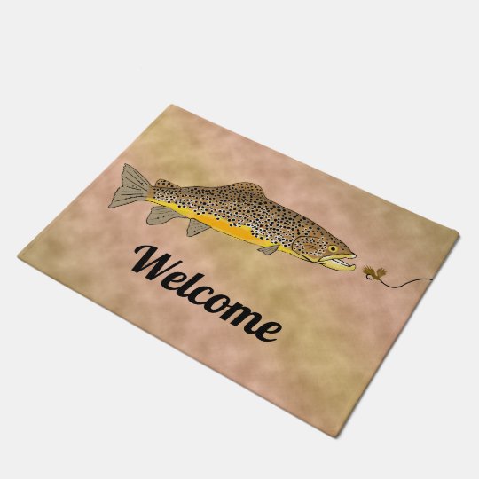 Fly Fishing Welcome Doormat | Zazzle.com
