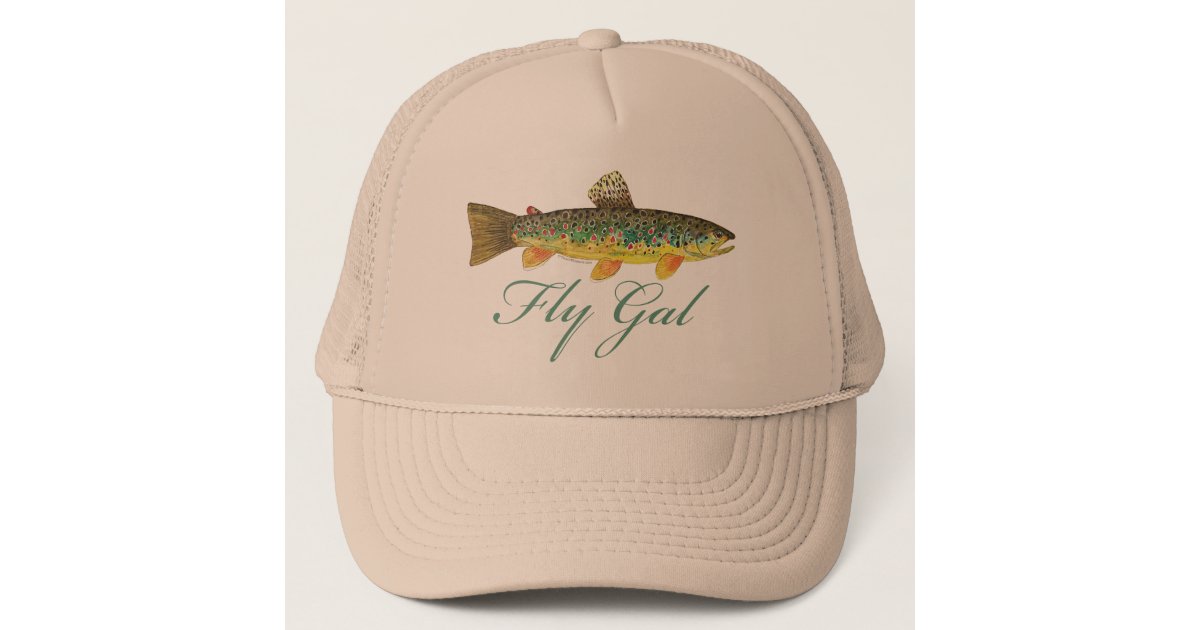 Fly Fishing Woman Trucker Hat | Zazzle