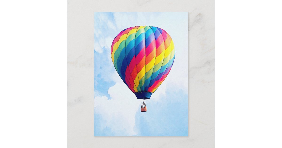Fly Free My Hot Air Balloon! Postcard | Zazzle