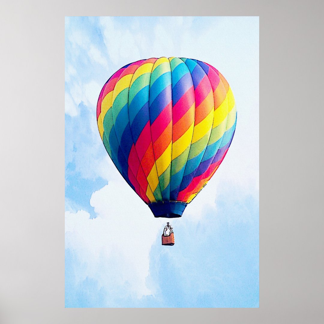 Fly Free My Hot Air Balloon! Poster | Zazzle