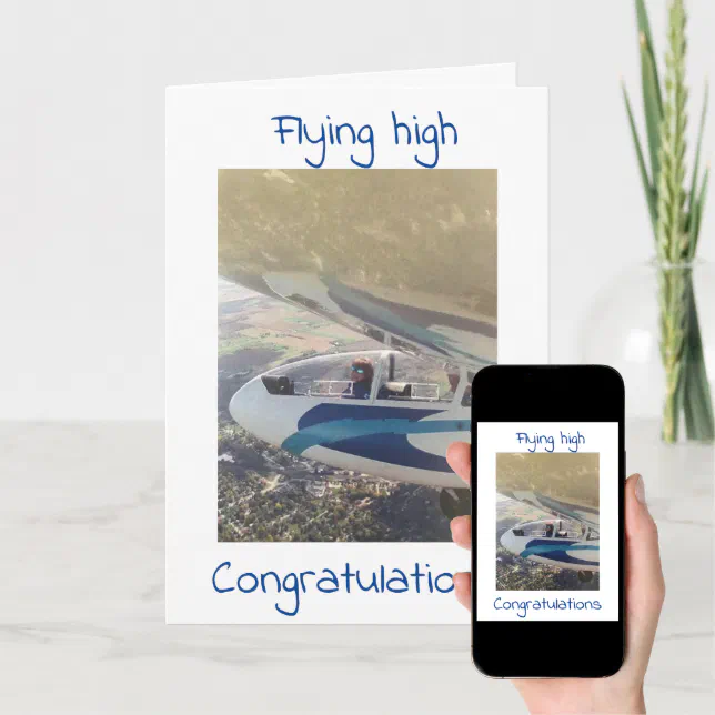 FLY HIGH AND ENJOY ***NEW PILOT*** CARD | Zazzle
