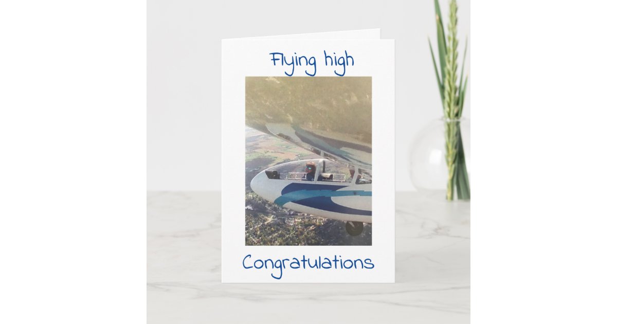 FLY HIGH AND ENJOY ***NEW PILOT*** CARD | Zazzle