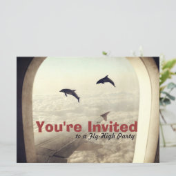 Fly High Party Birthday Invitation | Zazzle