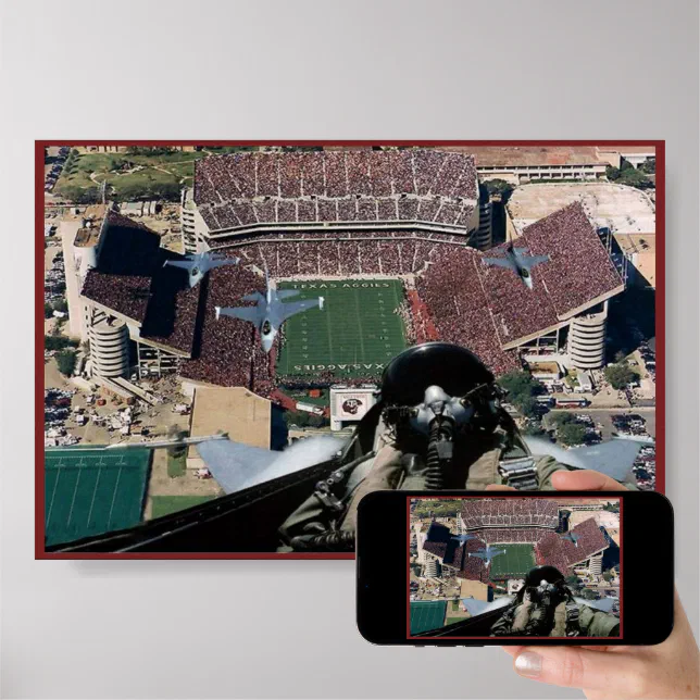 Fly over at Kyle Field Poster | Zazzle