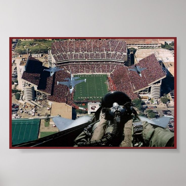 Fly over at Kyle Field Poster | Zazzle