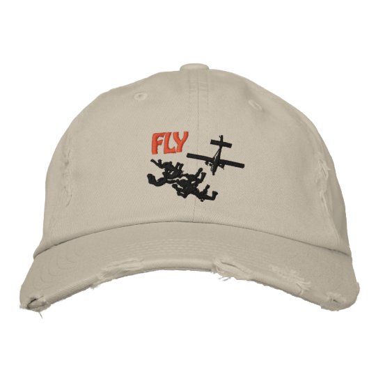 Fly Skydiving Embroidered Baseball Hat | Zazzle.com
