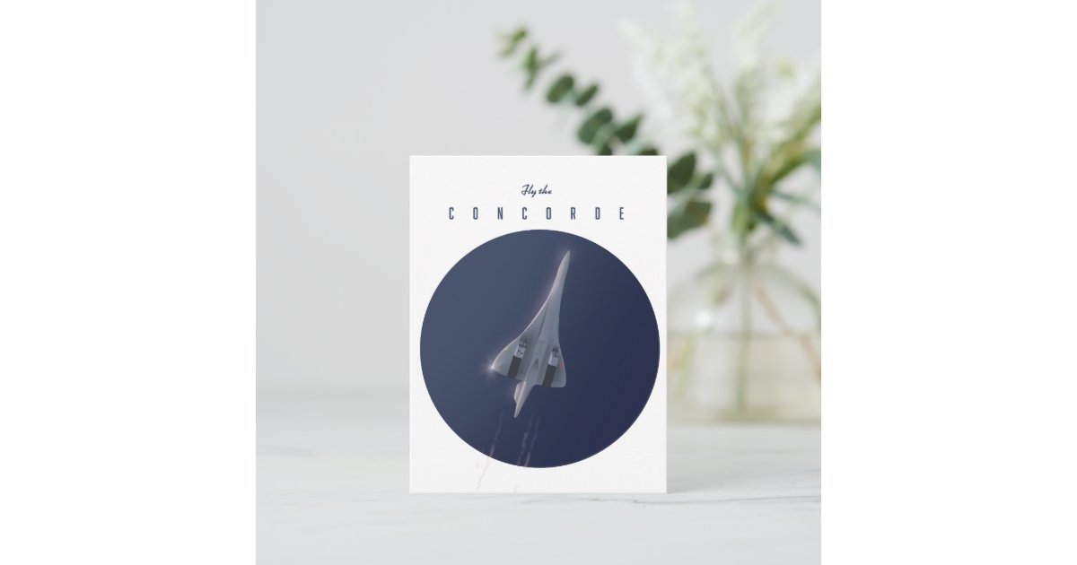 Fly The Concorde Travel poster Postcard | Zazzle