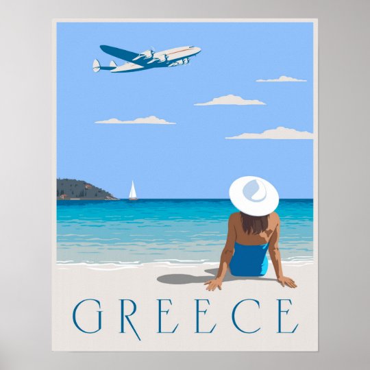 Fly to Greece Poster | Zazzle.com