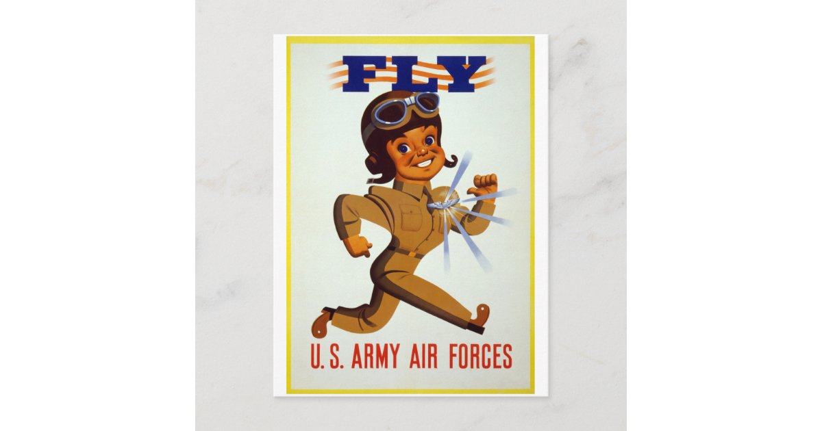 Fly - U.S. Army Air Forces Postcard | Zazzle