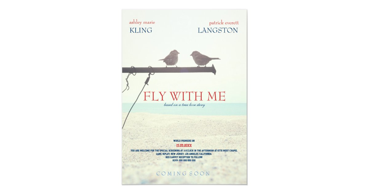 Fly with Me - Wedding Invitation | Zazzle.com