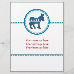 Flyer Template Democrat Donkey | Zazzle