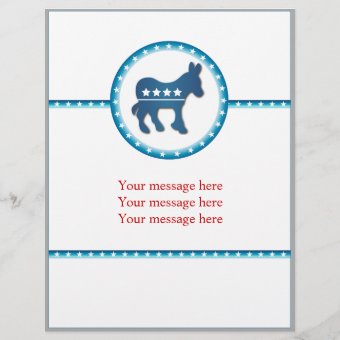 Flyer Template Democrat Donkey | Zazzle
