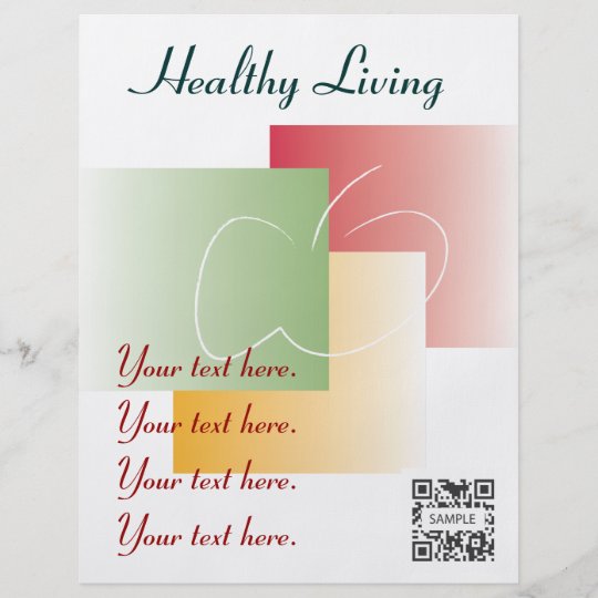 Flyer Template Healthy Living | Zazzle.com