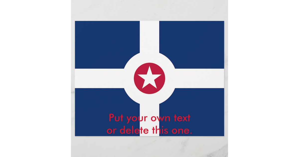 Flyer with Flag of Indianapolis City, USA | Zazzle