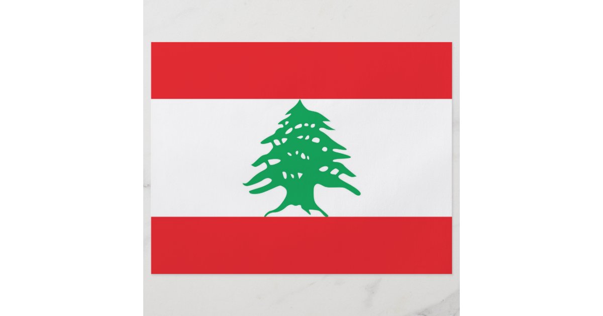 Flyer with Flag of Lebanon | Zazzle