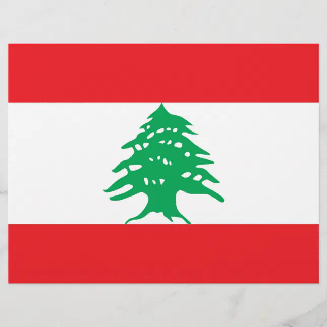Flyer with Flag of Lebanon | Zazzle