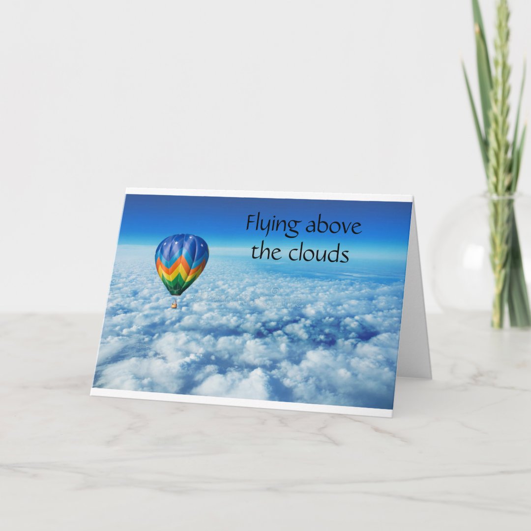 *FLYING ABOVE THE CLOUDS* CONGRATULATIONS CARD | Zazzle