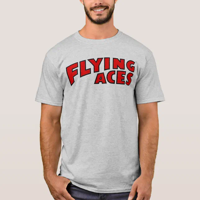Flying Aces Grey T Shirt Logo Alternate | Zazzle
