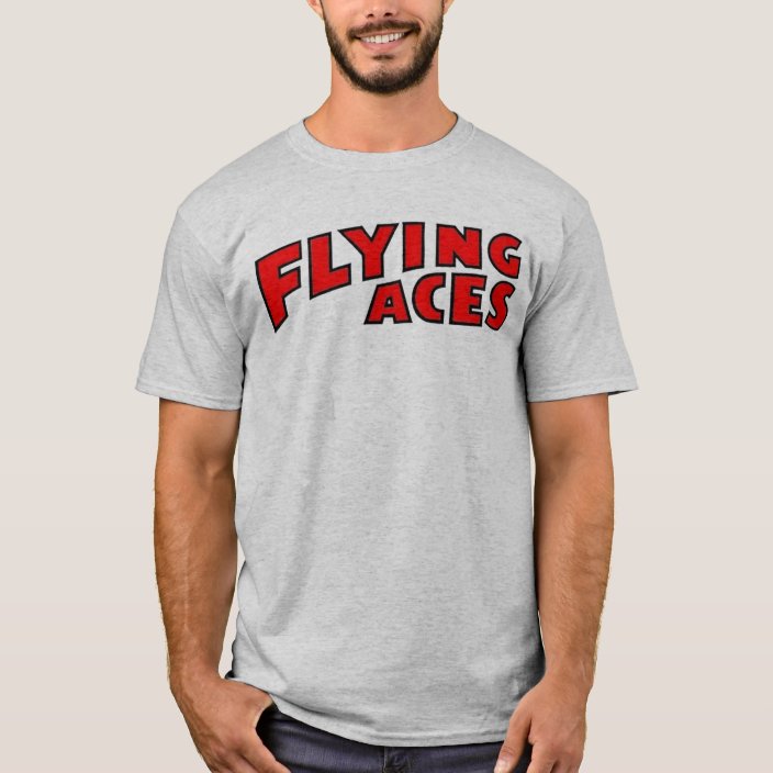 Flying Aces Grey T Shirt Logo Alternate | Zazzle.com