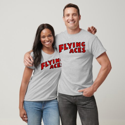 Flying Aces Grey T Shirt Logo Alternate | Zazzle