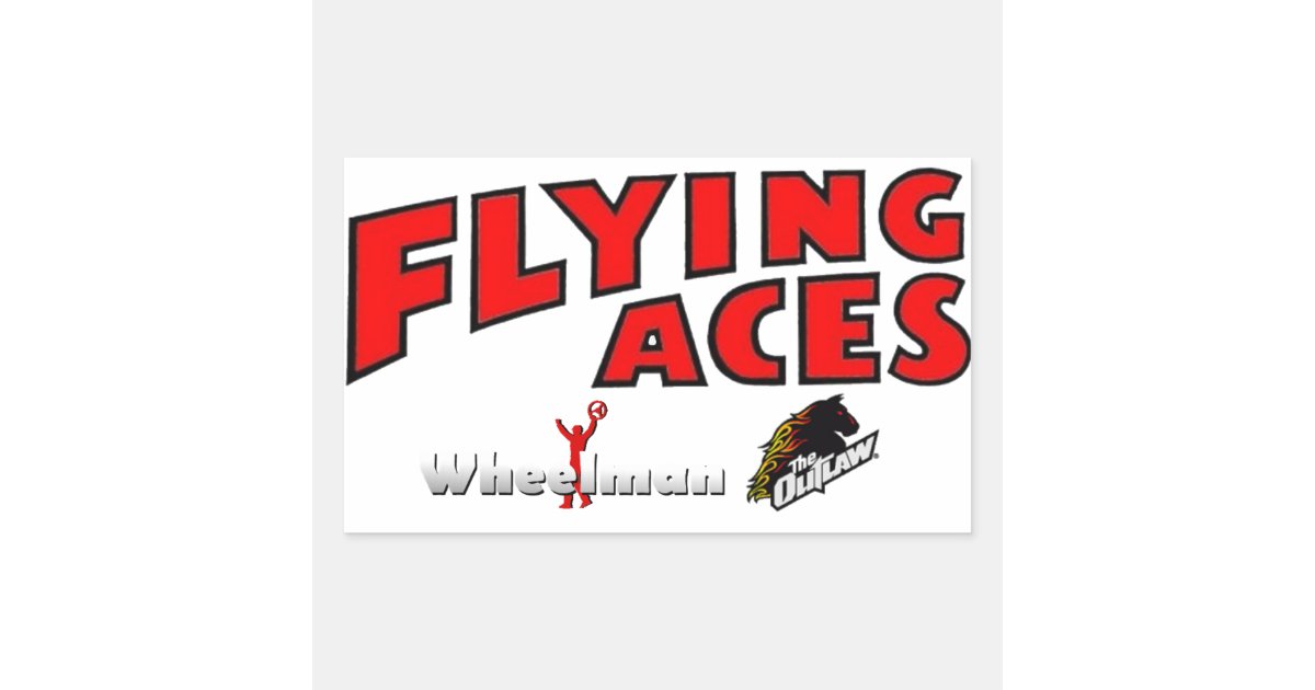 Flying Aces Outlaw and Wheelman Sticker | Zazzle