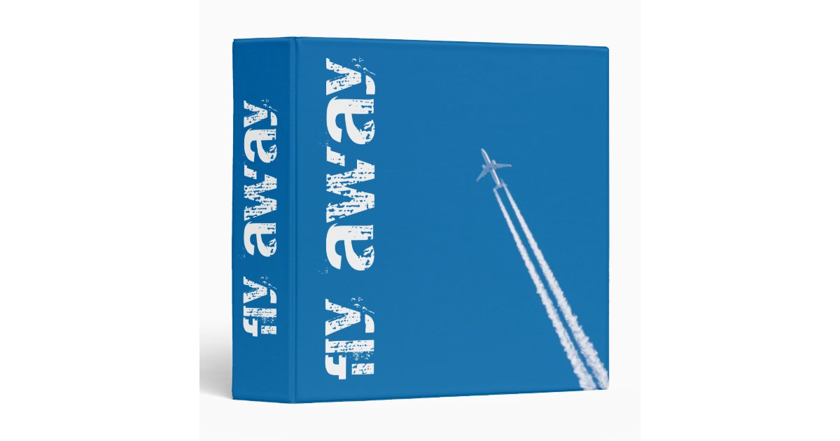 Flying airplane 3 ring binder | Zazzle